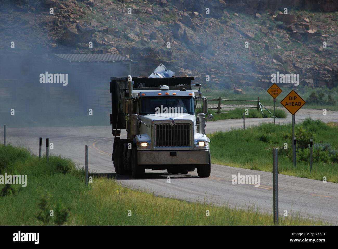 Smoke-Belching Truck in Nine Mile Canyon Stock Photo - Alamy
