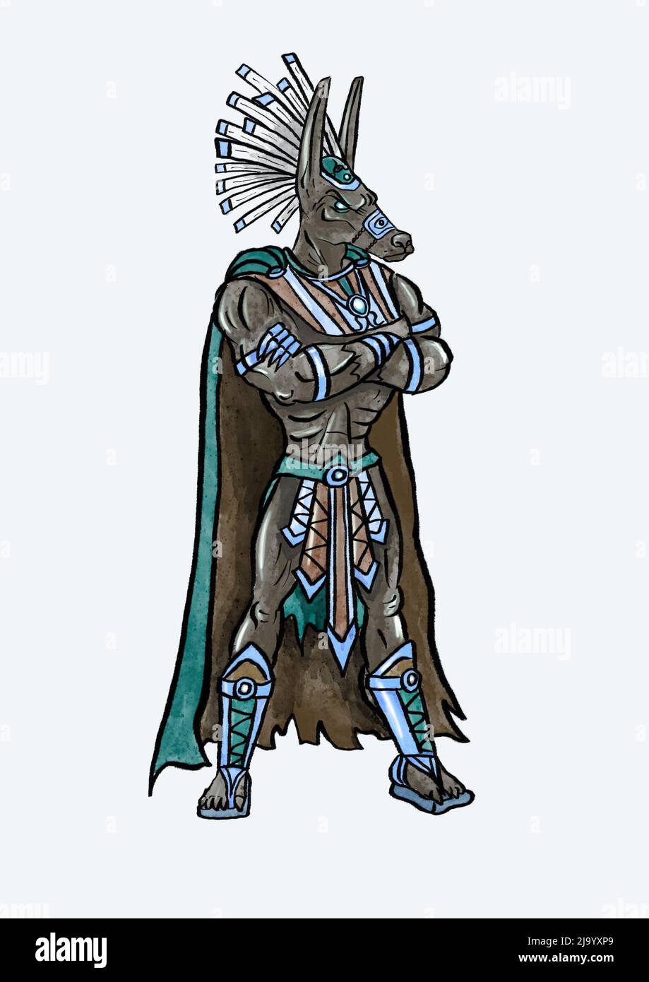 Anubis Warrior Drawing