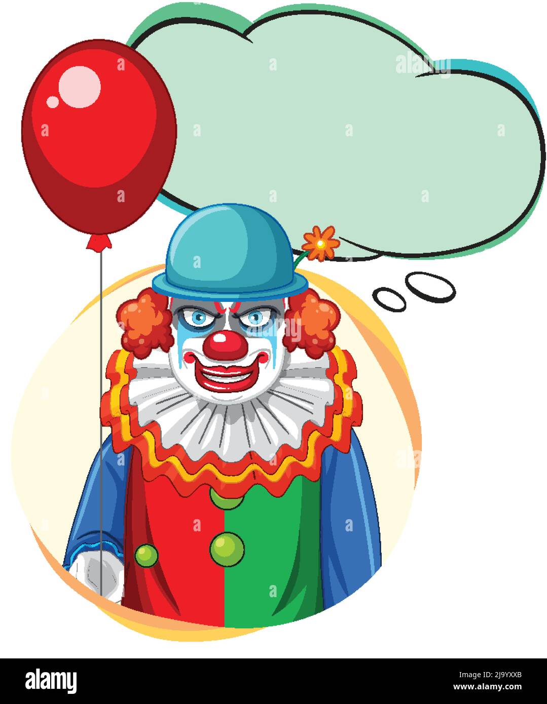Clown with bubble speech illustration Stock Vector Image & Art - Alamy