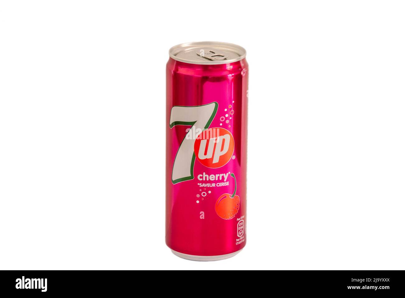 can of seven up cherry flavor Stock Photo - Alamy
