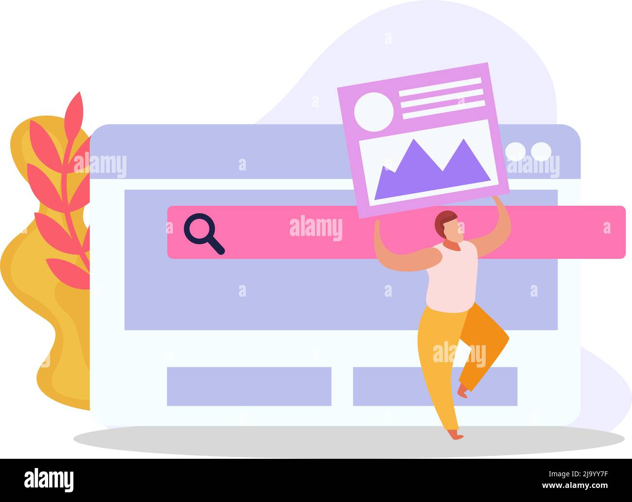 Flat computer user icon with program windows and human character vector ...