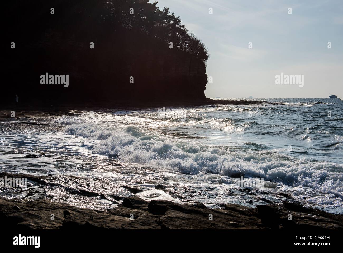 The beautiful seascape, wave on the horizon Stock Photo - Alamy