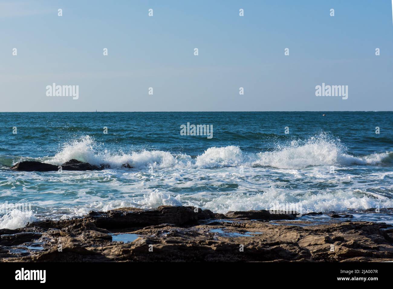 The beautiful seascape, wave on the horizon Stock Photo - Alamy