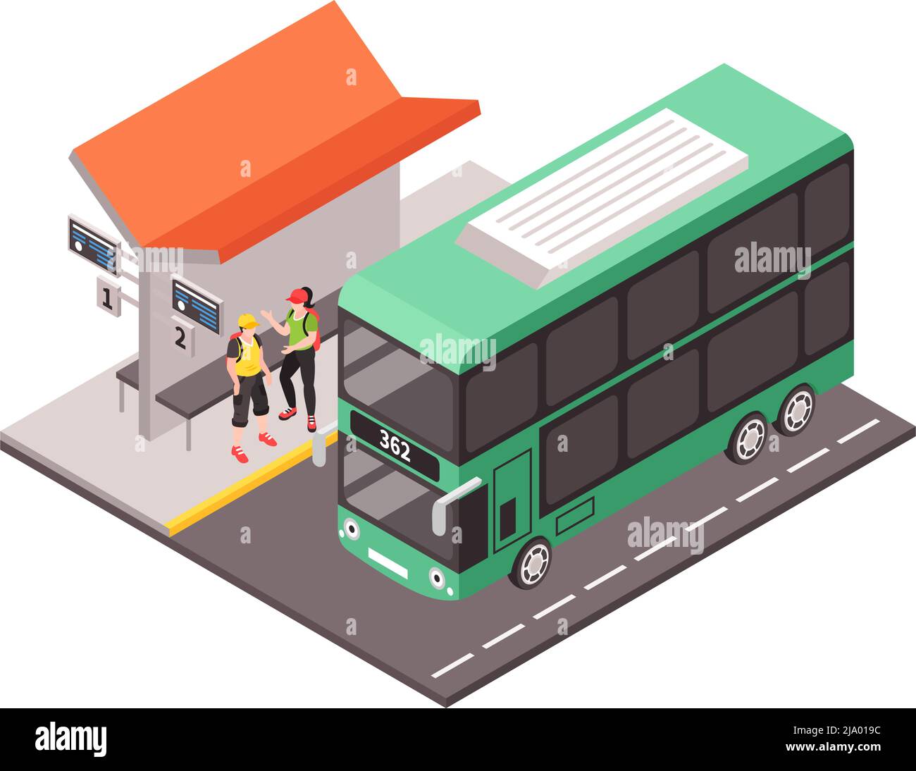 Single decker Stock Vector Images - Alamy