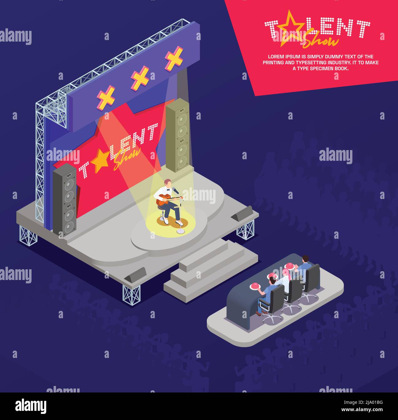 Singing contestant Stock Vector Images - Alamy