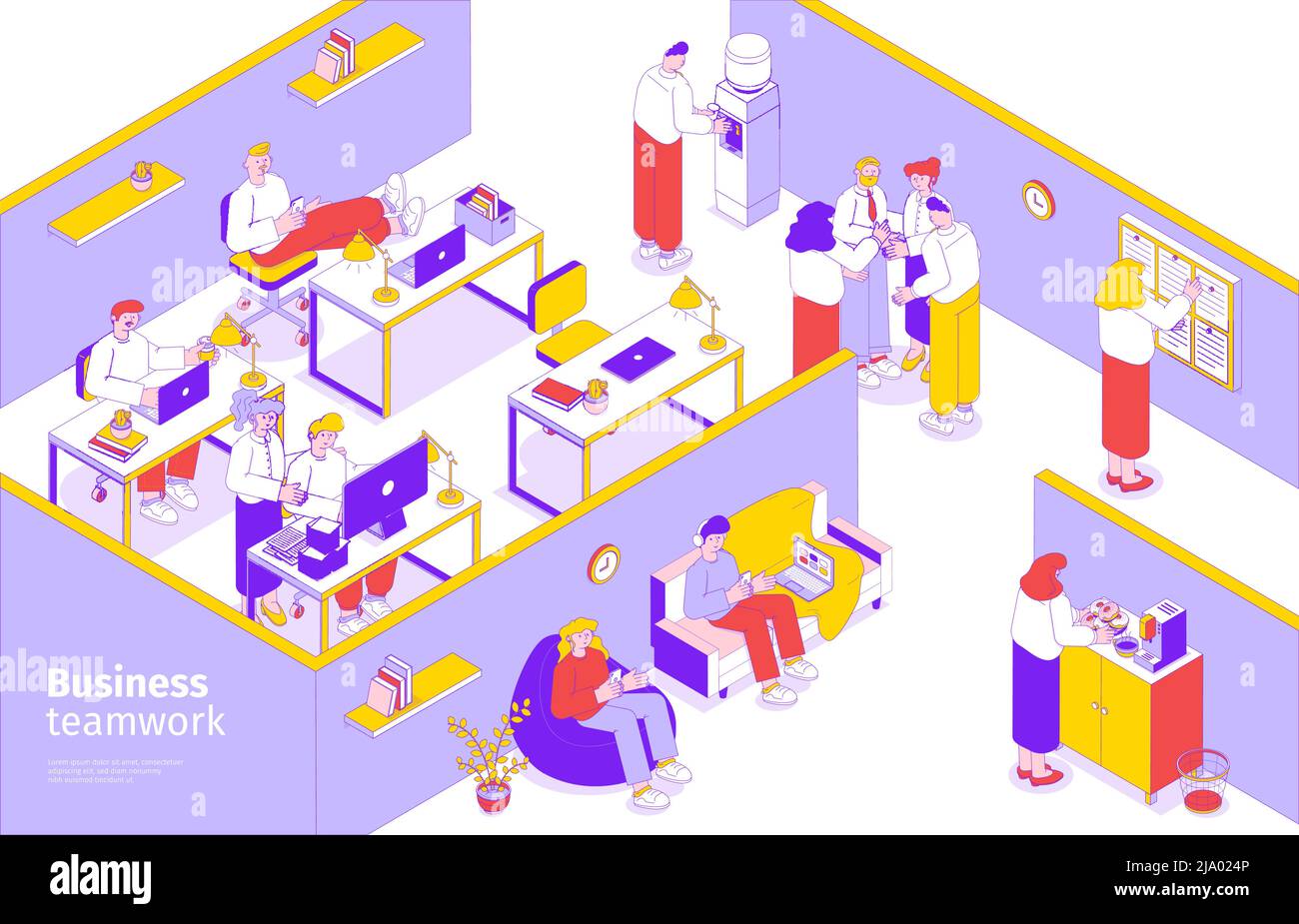 Coffee break office people Stock Vector Images - Alamy