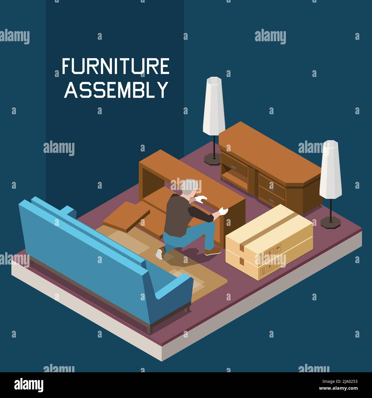 Plank assembly Stock Vector Images - Alamy