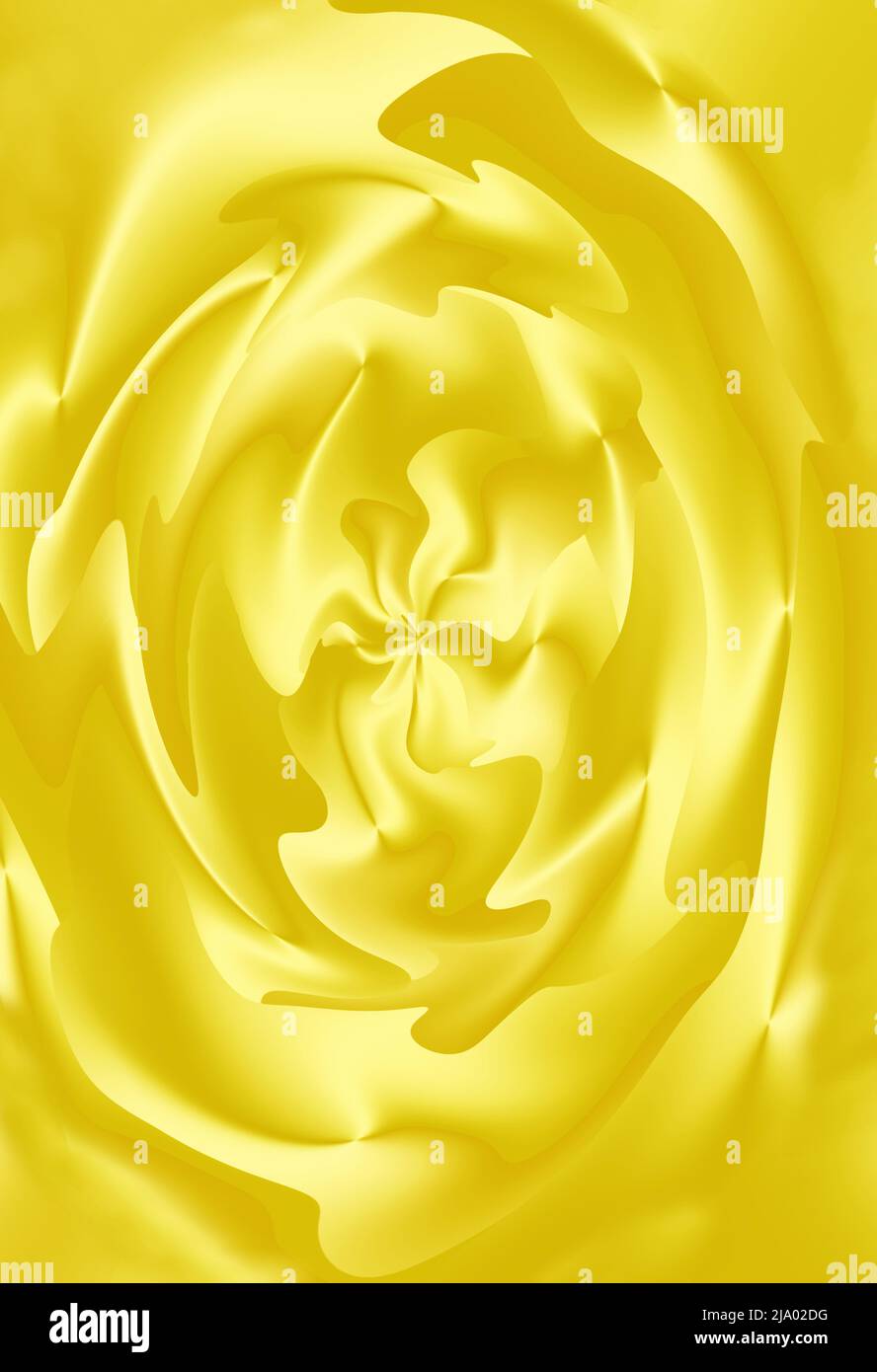 Gradient yellow 3D flower-like spiral pattern for abstract background ...