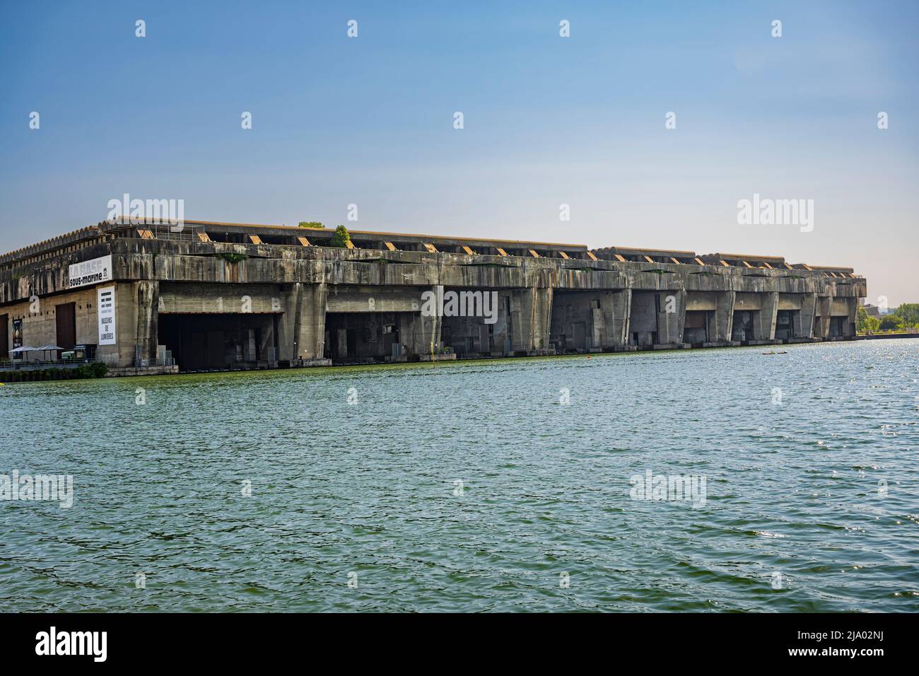 World War Two U-Boat, submarine, pens at Baclan, Bordeaux, France Stock ...