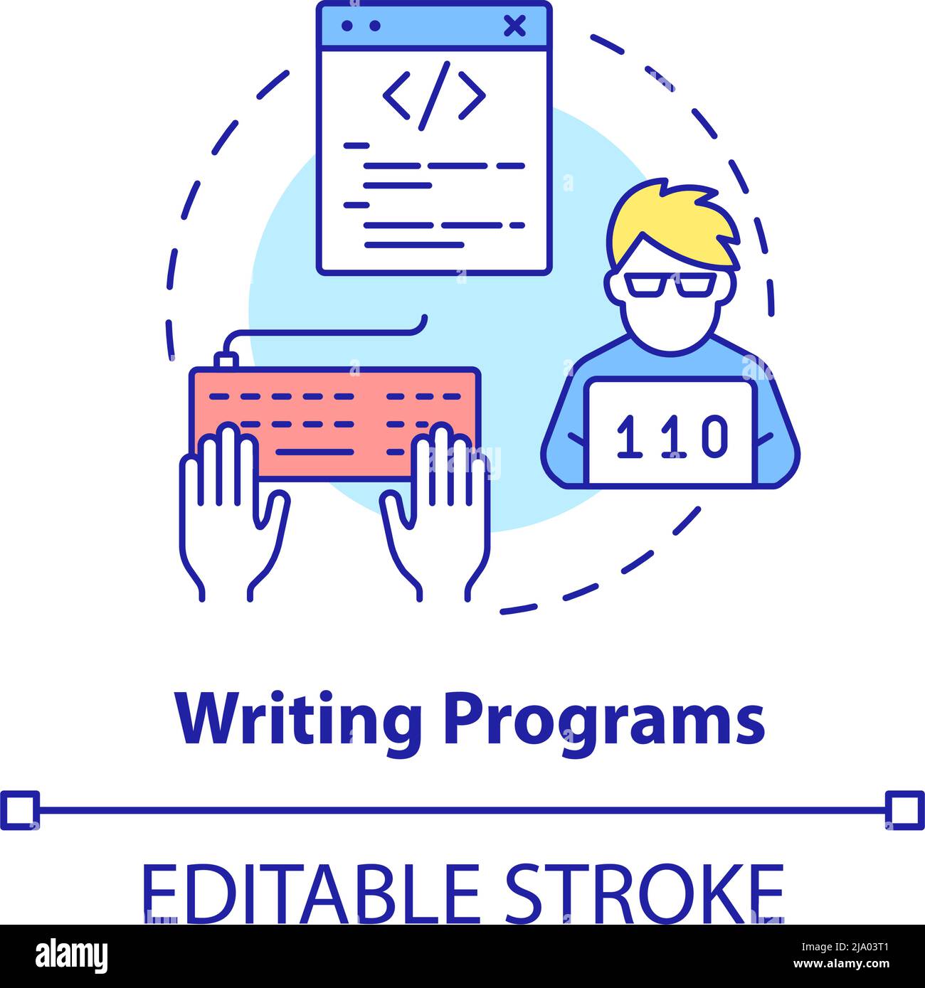 Writing programs concept icon Stock Vector Image & Art - Alamy
