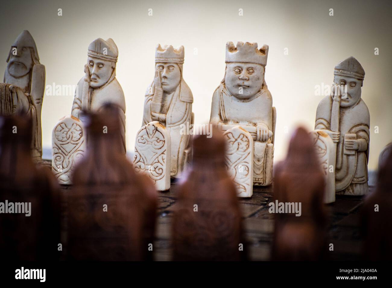 Reproduction Medieval Chess Set Stock Photo - Alamy