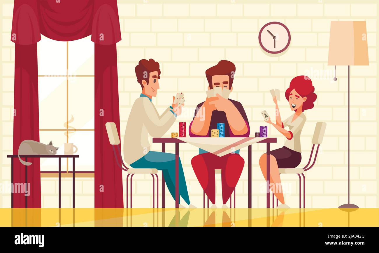 Three people playing a board game Stock Vector Images - Alamy