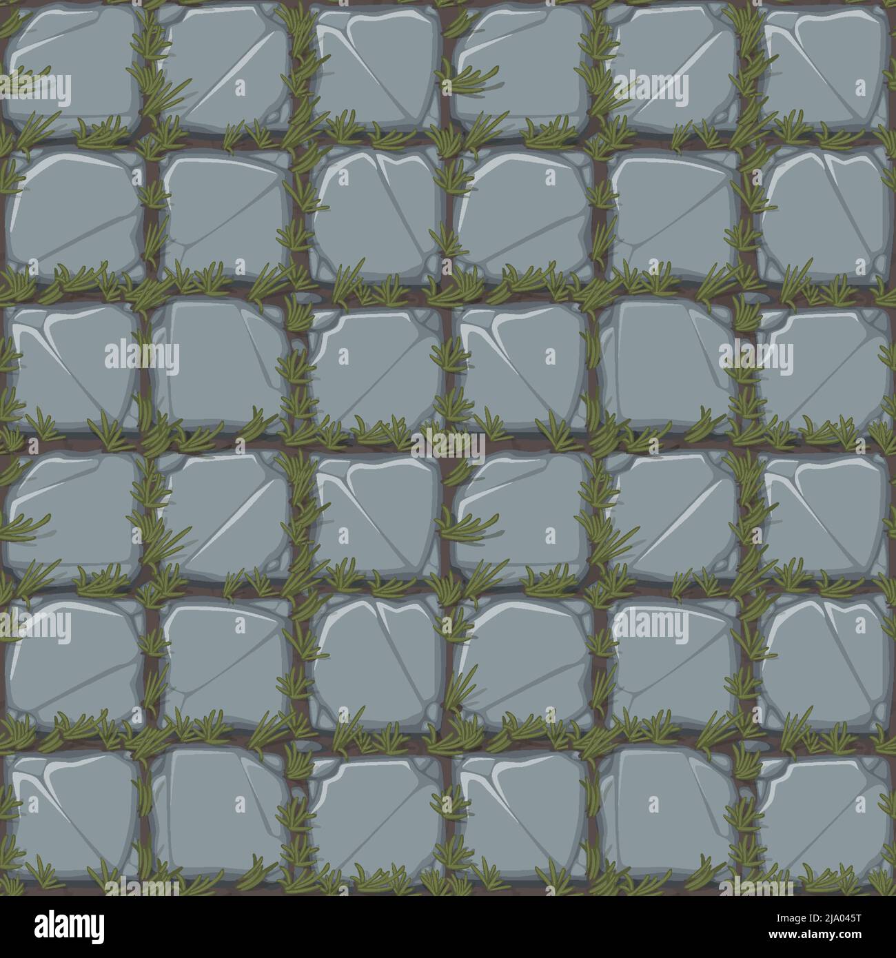 seamless stonework texture on grass, vector illustration Stock Vector ...