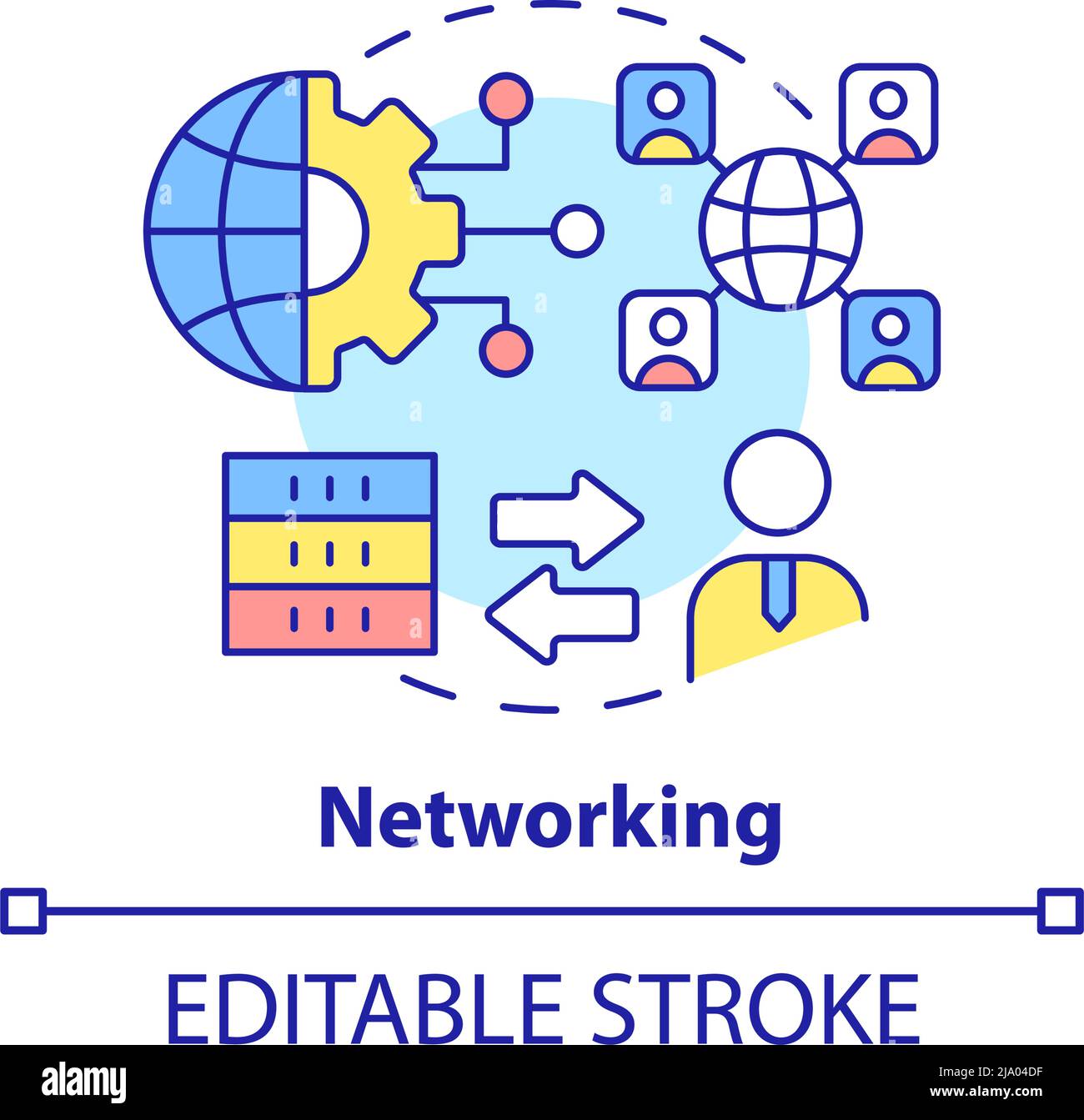 Networking concept icon Stock Vector Image & Art - Alamy