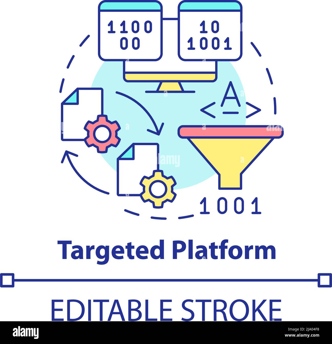 Targeted platform concept icon Stock Vector Image & Art - Alamy