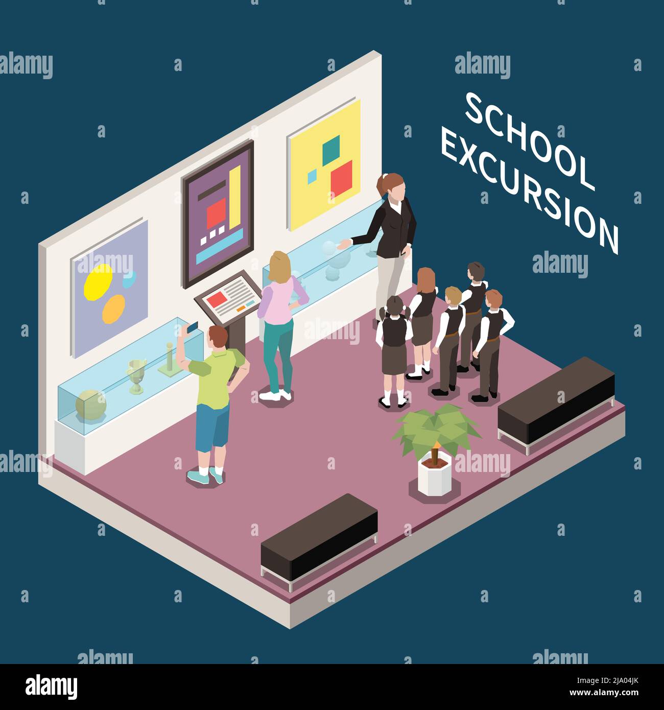 Caretaker and school Stock Vector Images - Alamy