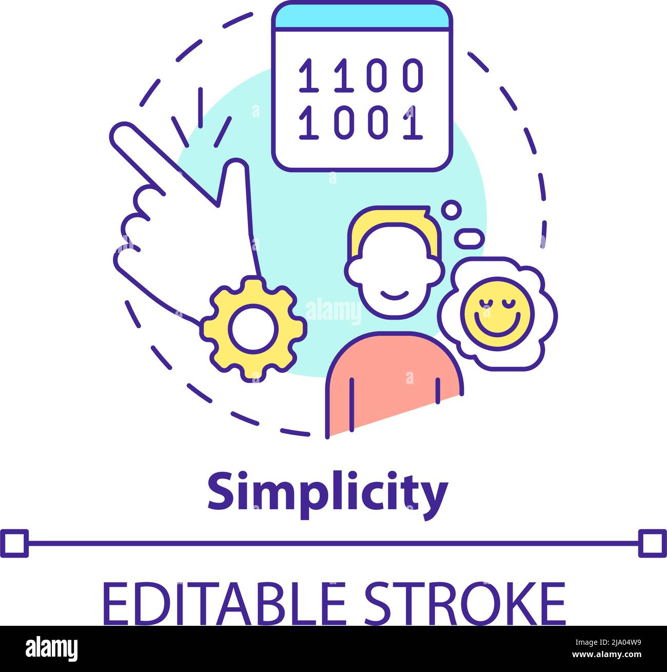 Simplicity concept icon Stock Vector Image & Art - Alamy