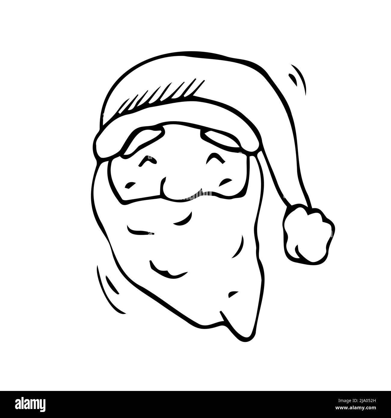 Santa Claus Doodle, a hand drawn vector doodle illustration of a cute ...