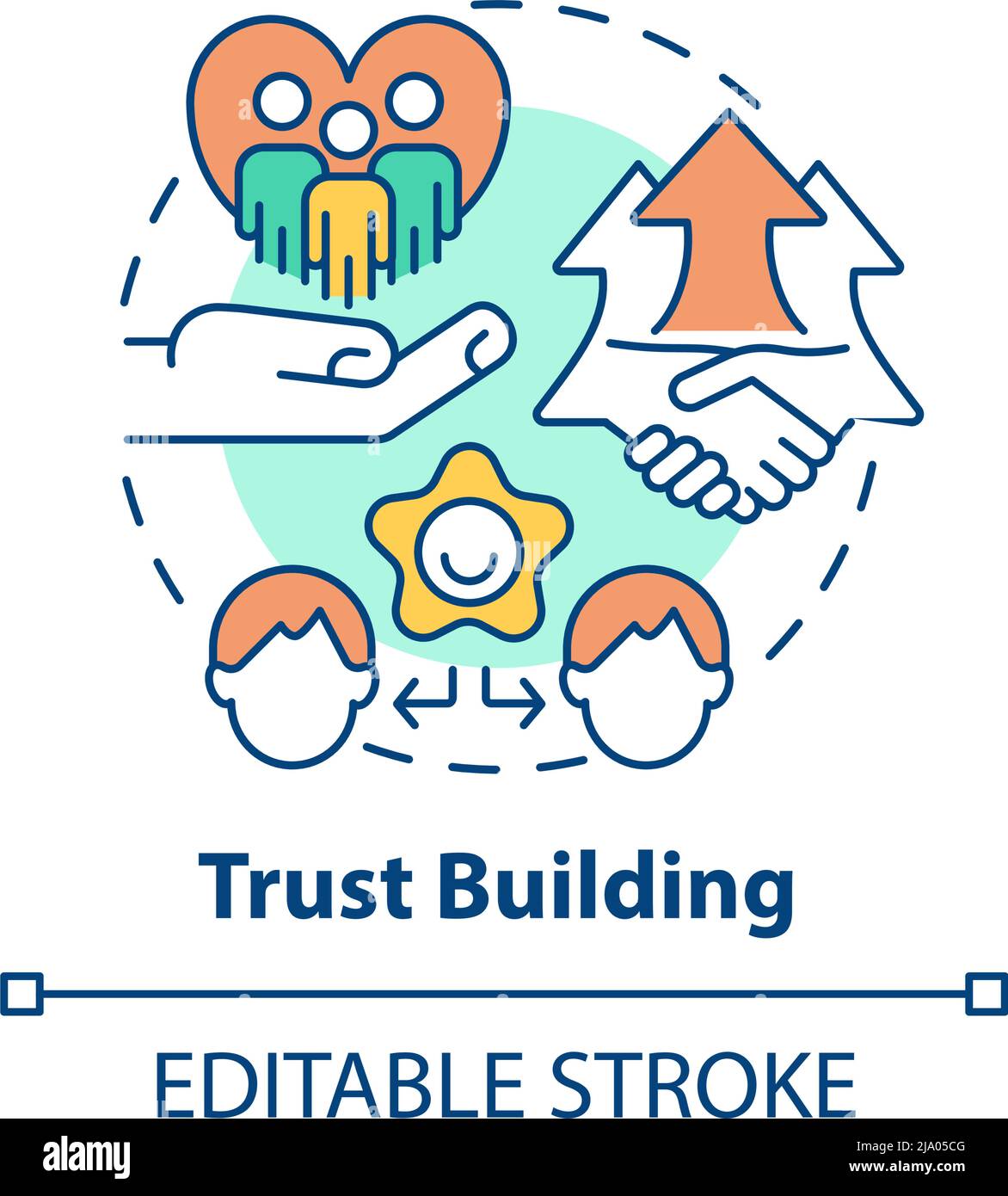 Trust building concept icon Stock Vector Image & Art - Alamy