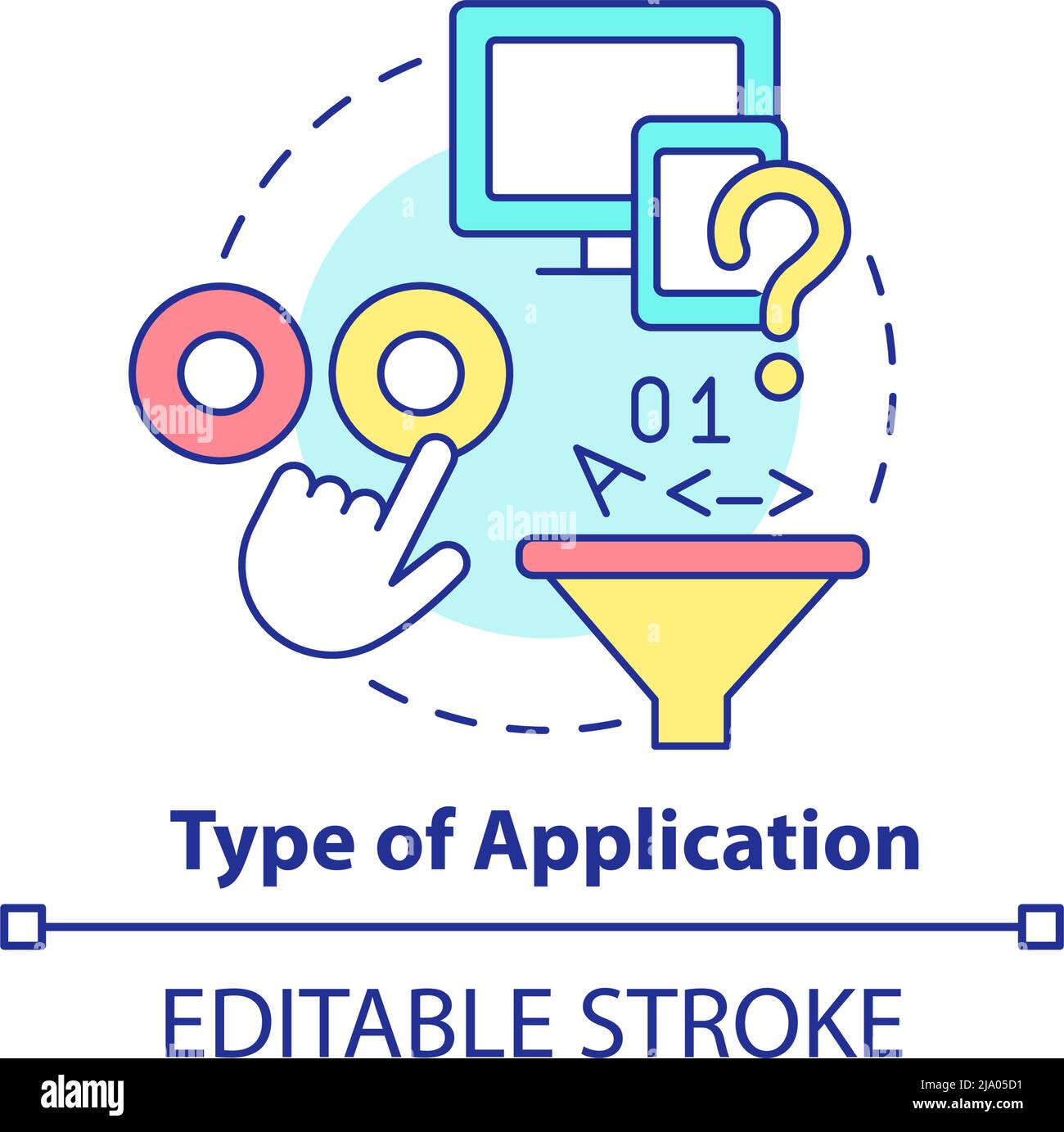 Type of application concept icon Stock Vector Image & Art - Alamy