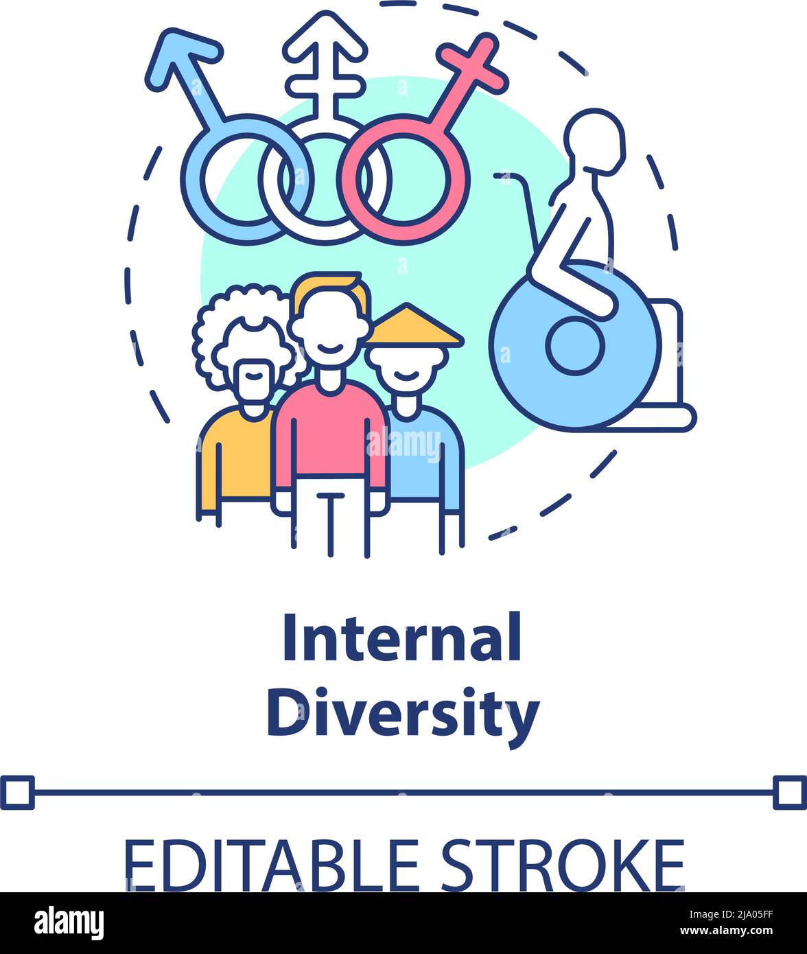 Internal diversity concept icon Stock Vector Image & Art - Alamy