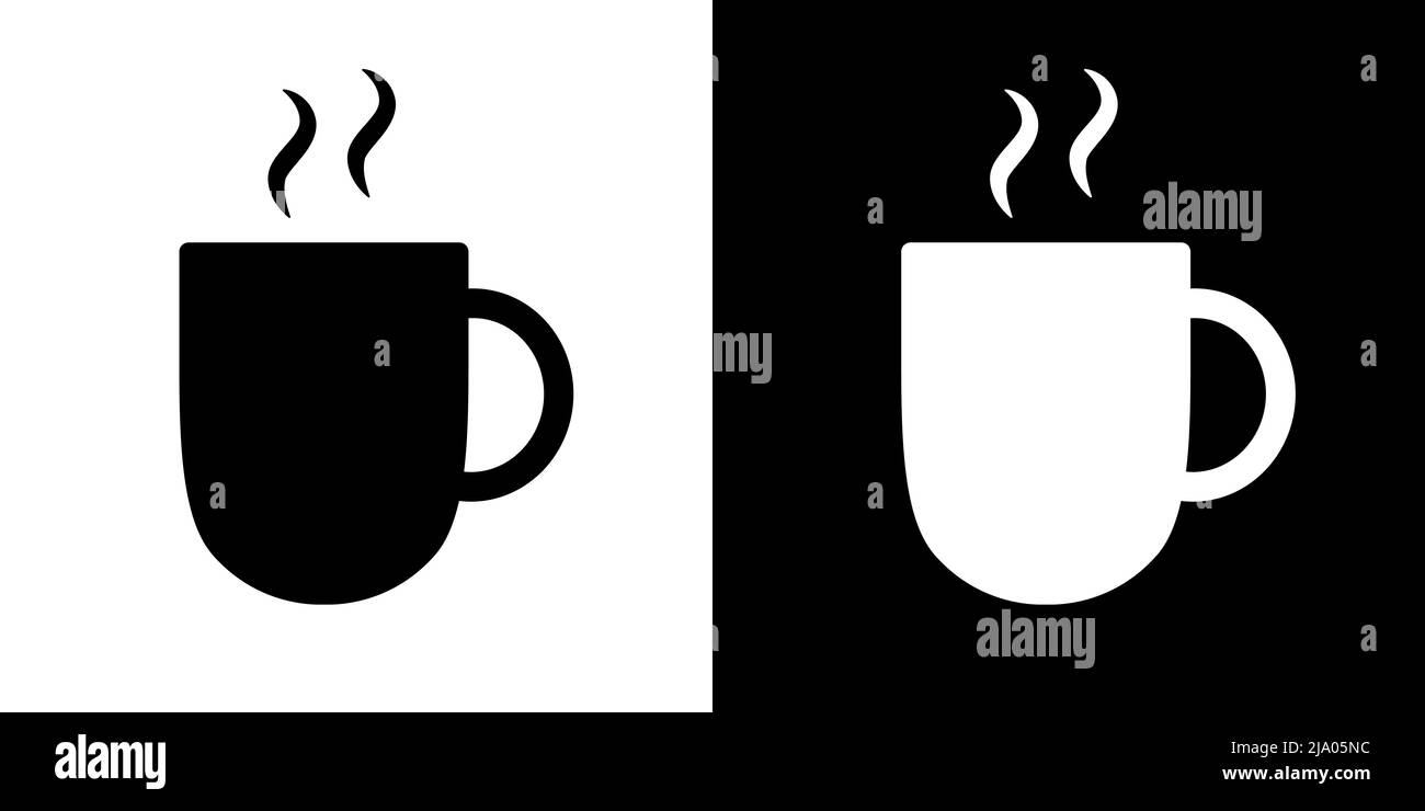 Mug of coffee tea or other hot drink symbol vector illustration icon ...
