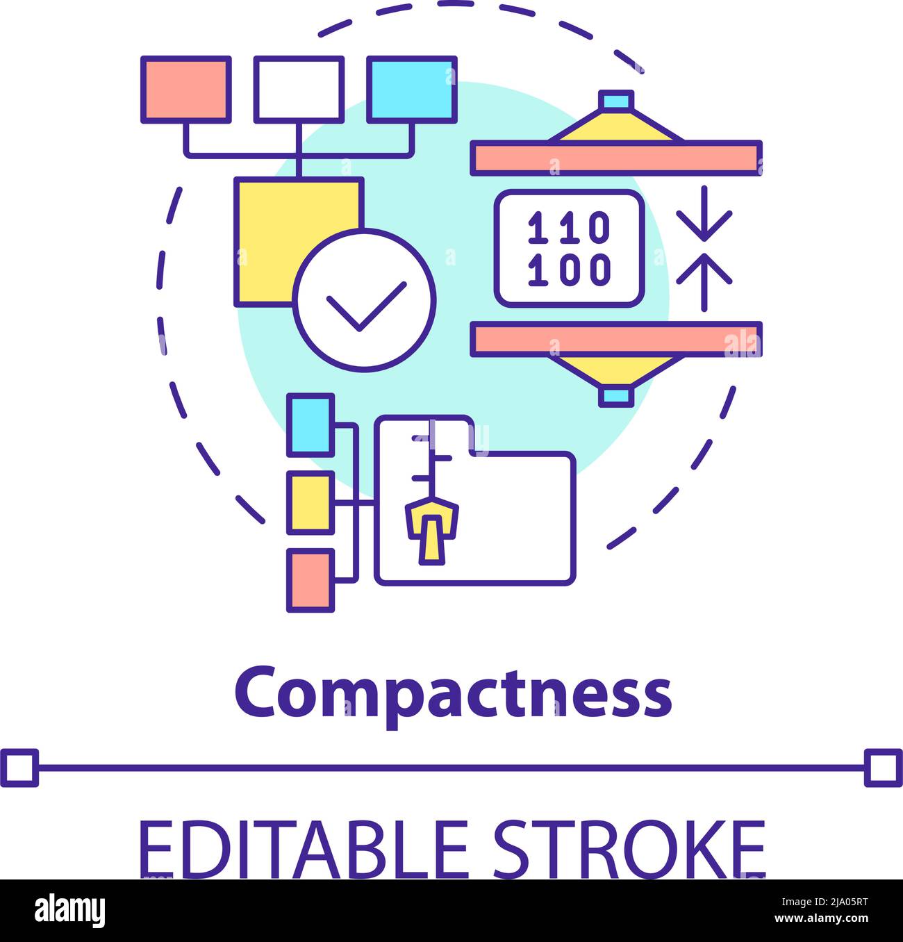 Compactness concept icon Stock Vector Image & Art - Alamy