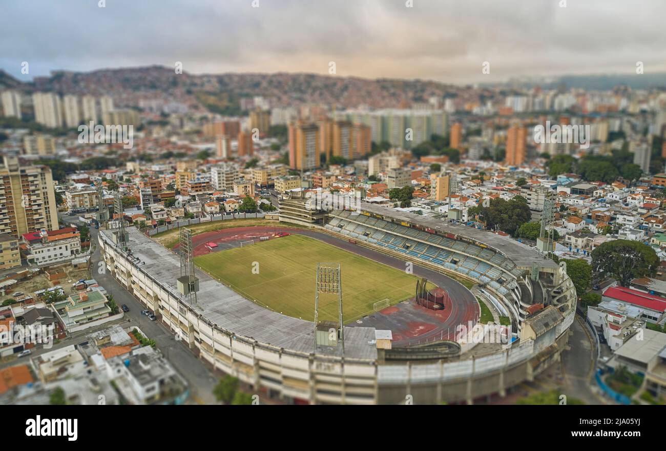 CARACAS, VENEZUELA- FEBRUARY 20, 2022: Panorama of the Brigido Iriarte ...