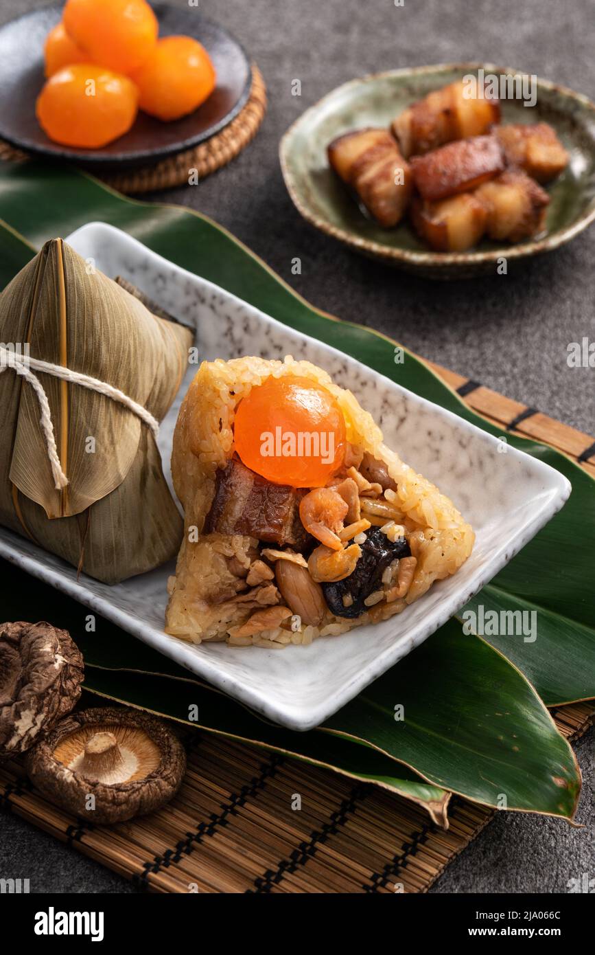 Zongzi, rice dumpling for Chinese traditional Dragon Boat Festival ...