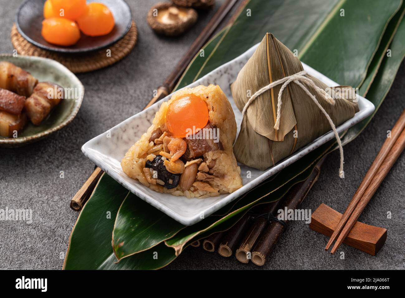 Zongzi, rice dumpling for Chinese traditional Dragon Boat Festival ...
