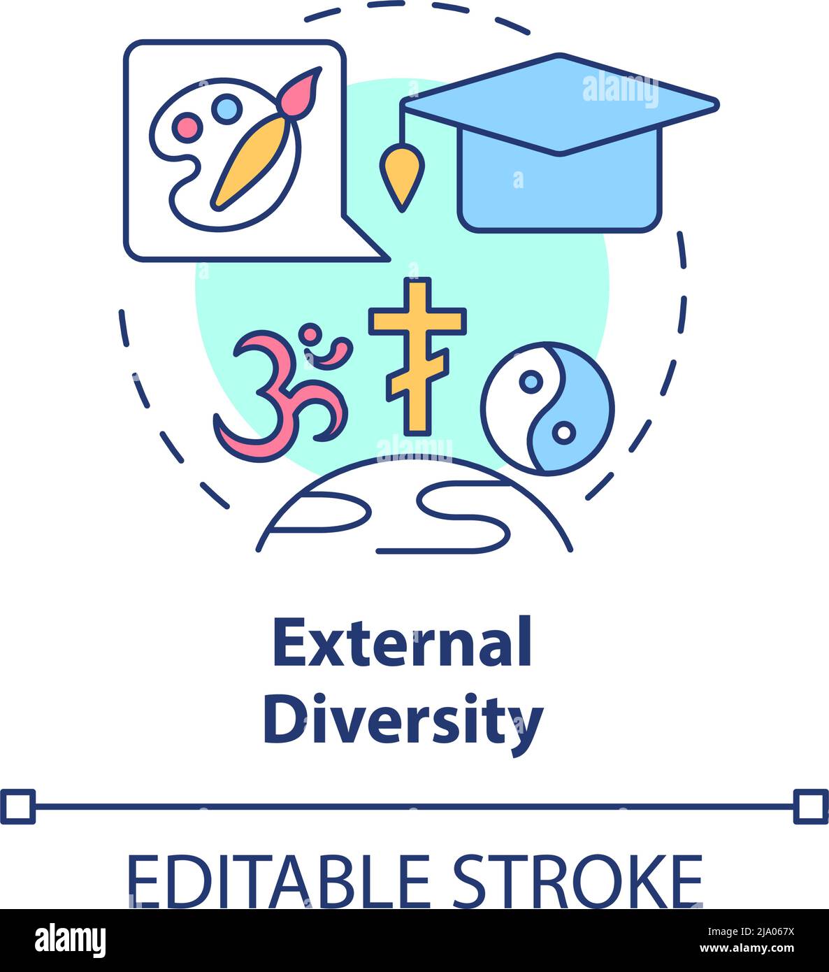 External diversity concept icon Stock Vector Image & Art - Alamy