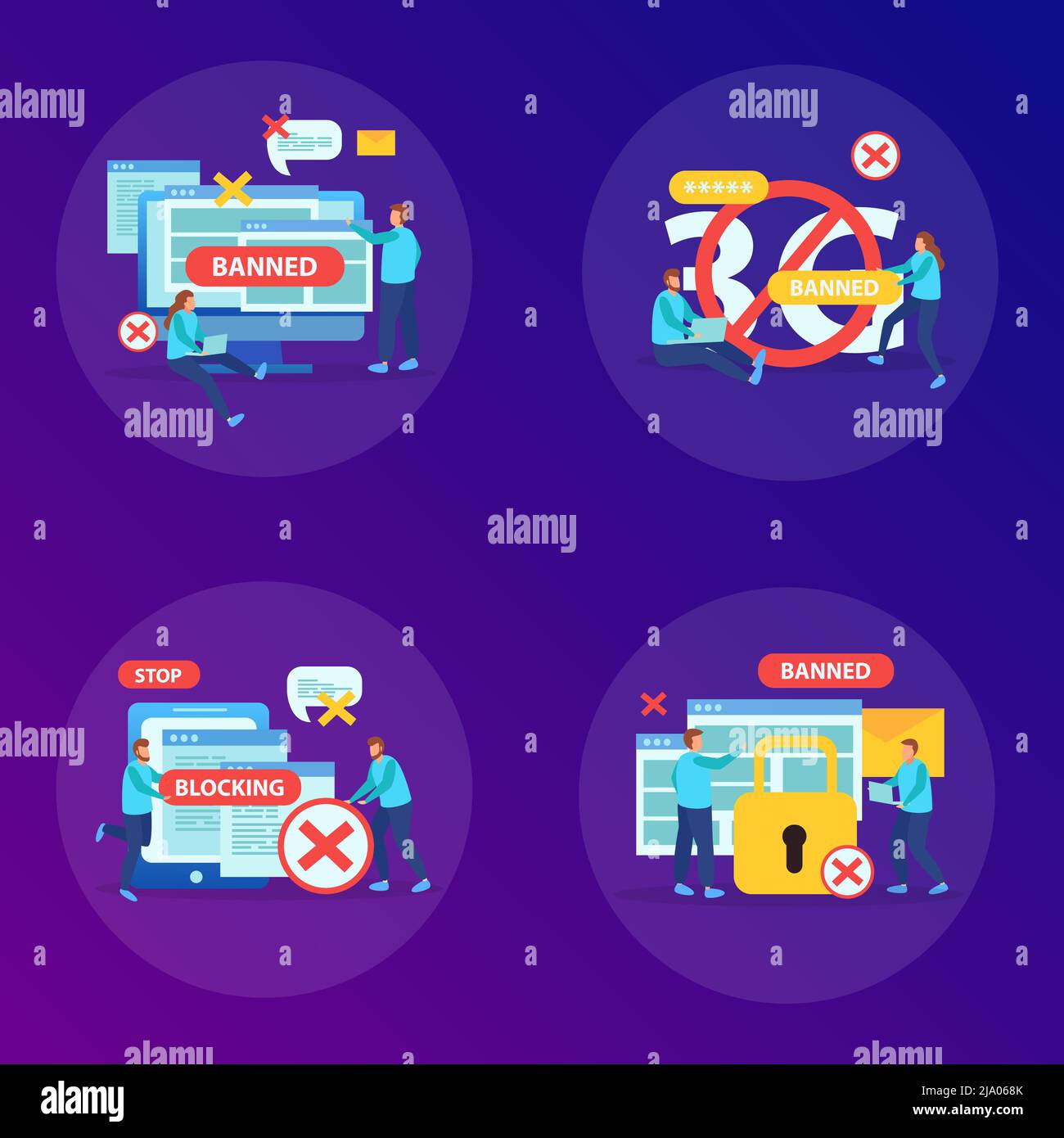 Banning abusive content websites instant messaging users devices ...