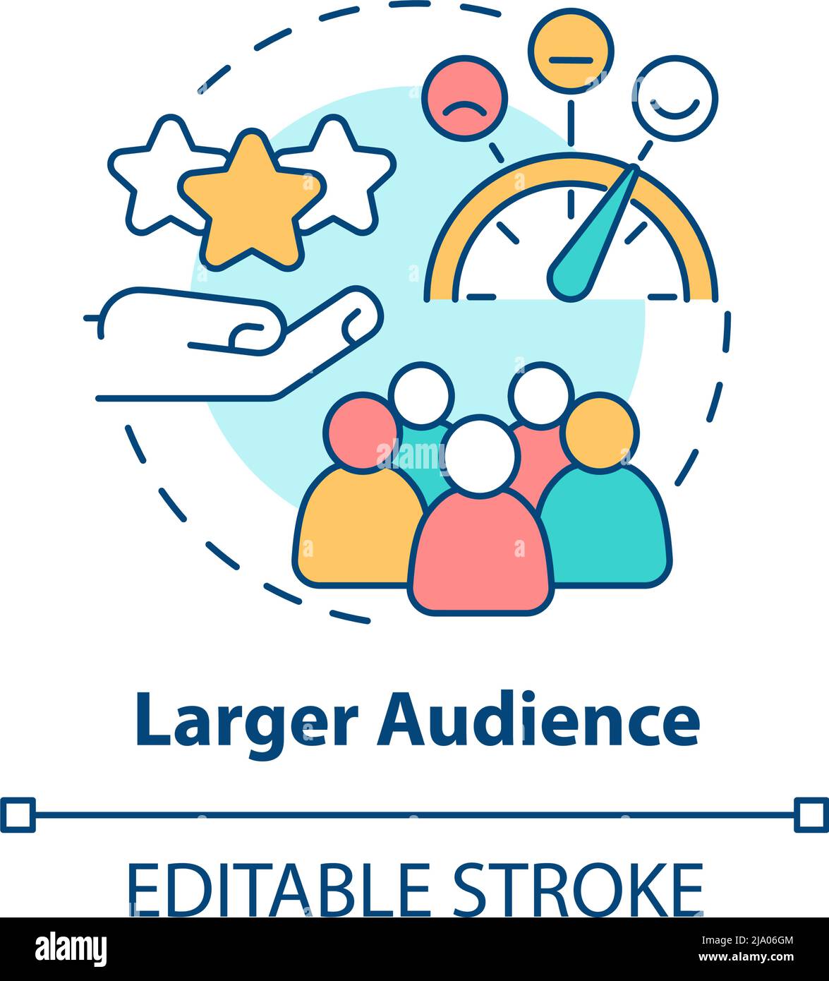 Larger audience concept icon Stock Vector Image & Art - Alamy