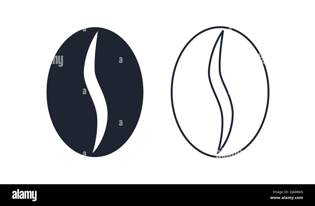 Simple coffee bean symbol vector illustration icon Stock Vector Image ...