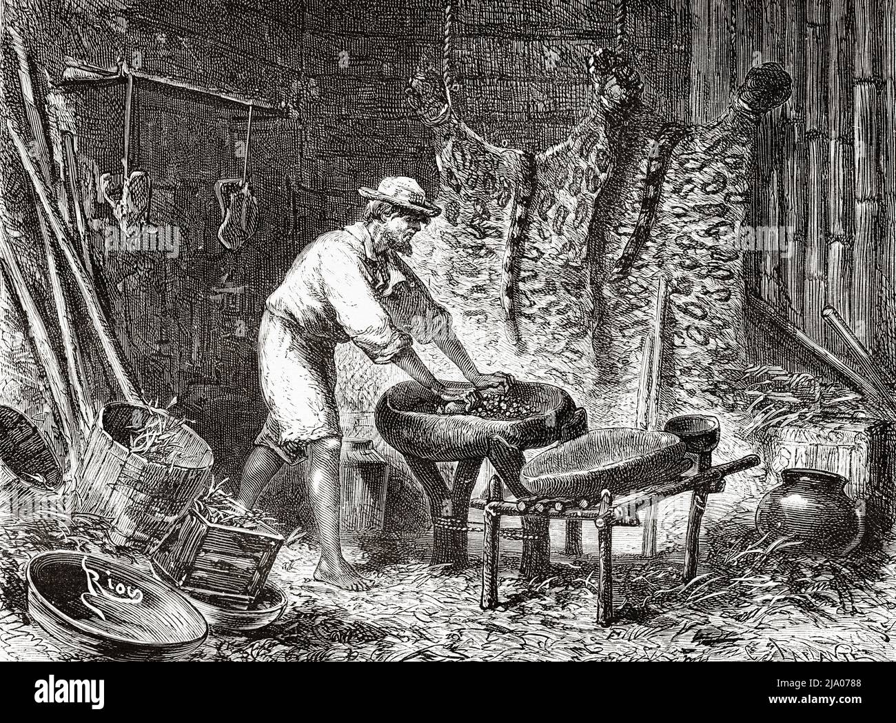 Traditional Colombian kitchen of Hacienda de Las Cruces, Salento ...