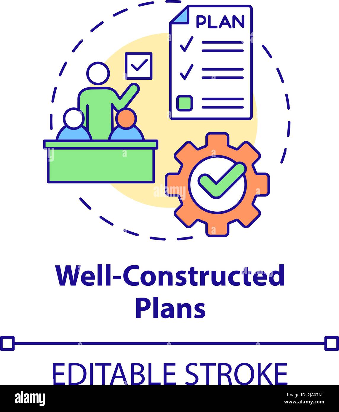 Well-constructed plans concept icon Stock Vector Image & Art - Alamy