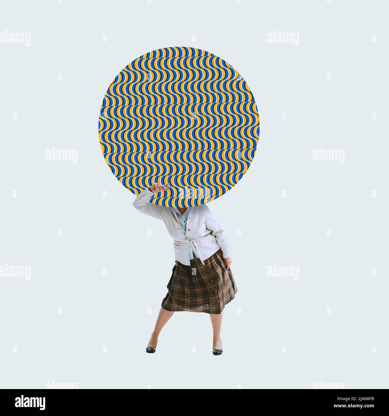 Dancing woman optical illusion design hi-res stock photography and ...