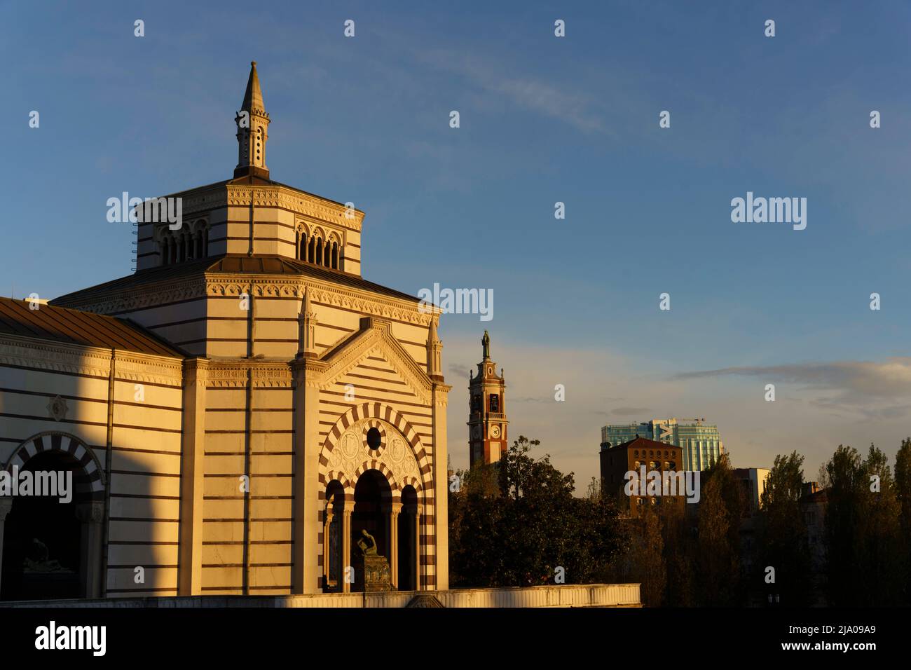 Milan, Lombardy, Italy: historic cemetery known as Cimitero Monumentale ...