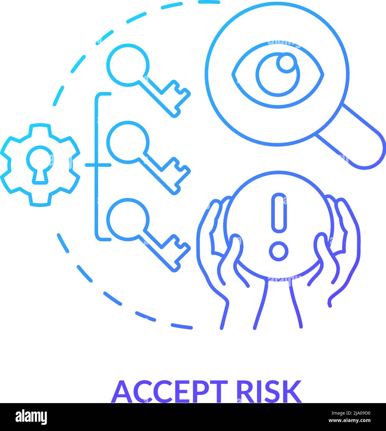 Accept risk blue gradient concept icon Stock Vector Image & Art - Alamy