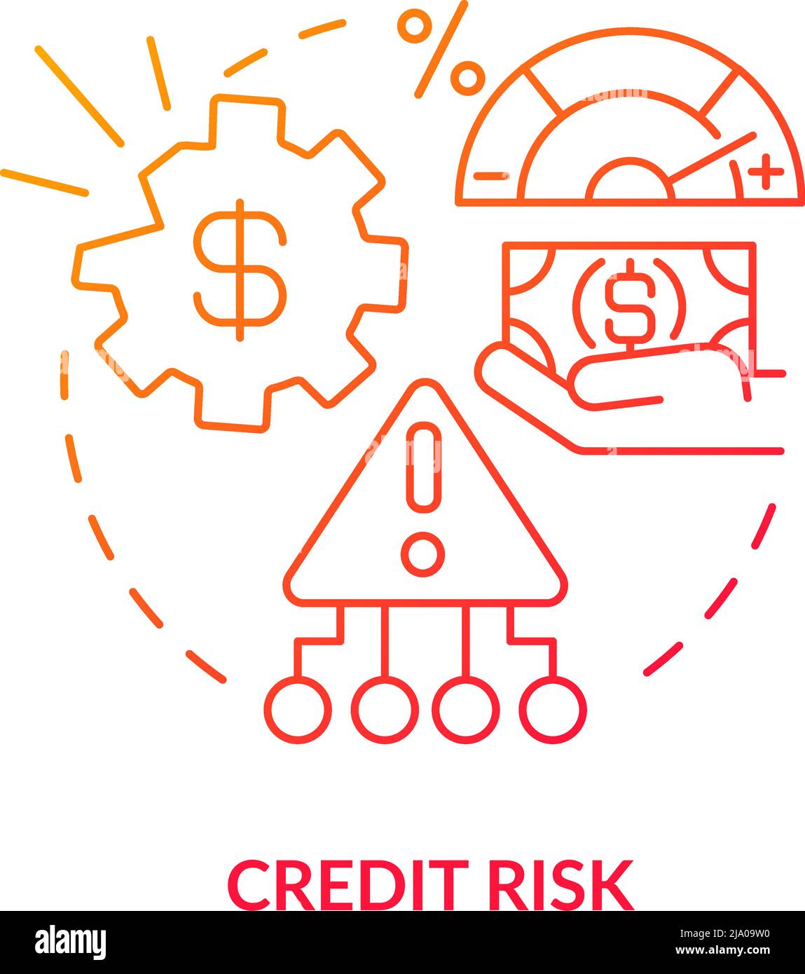 Credit risk red gradient concept icon Stock Vector Image & Art - Alamy