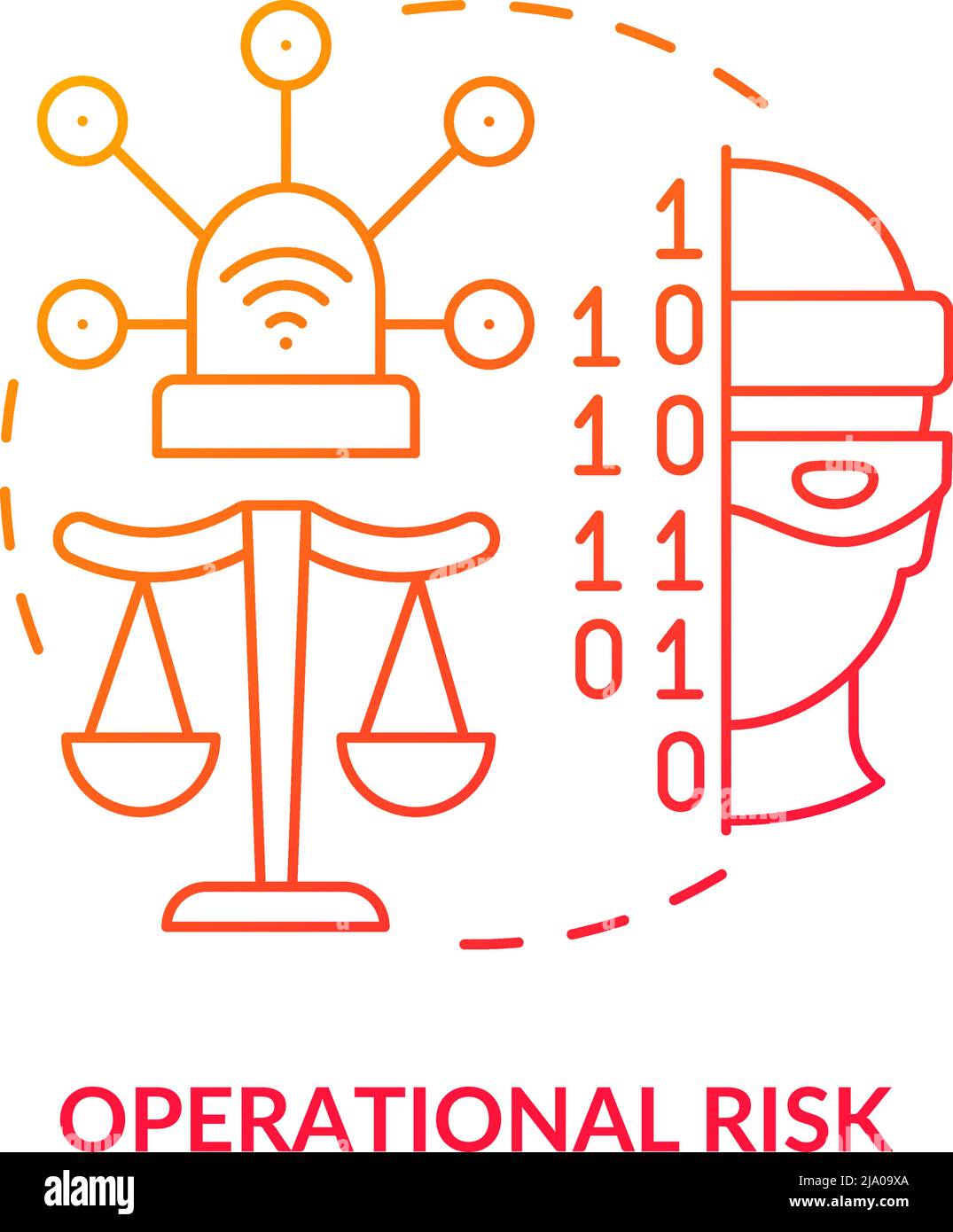 Operational risk red gradient concept icon Stock Vector Image & Art - Alamy