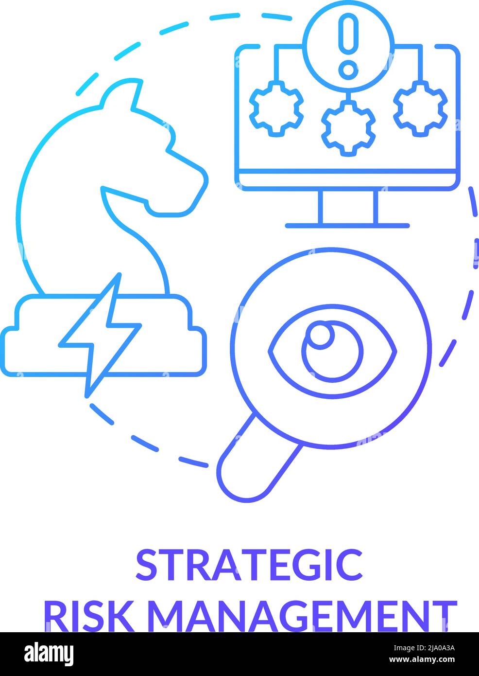 Strategic risk management blue gradient concept icon Stock Vector Image & Art - Alamy