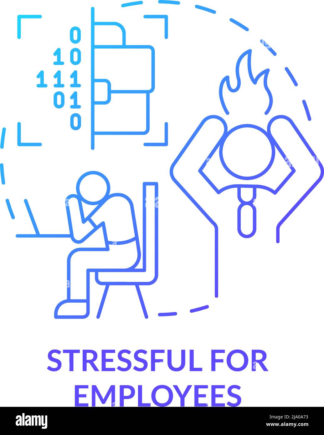 Difficult job stressful Stock Vector Images - Alamy