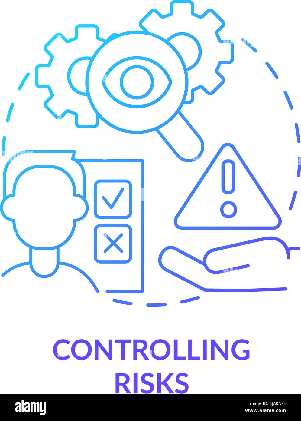 Controlling risks blue gradient concept icon Stock Vector Image & Art ... Controlling risks blue gradient concept icon Stock Vector Image & Art ...