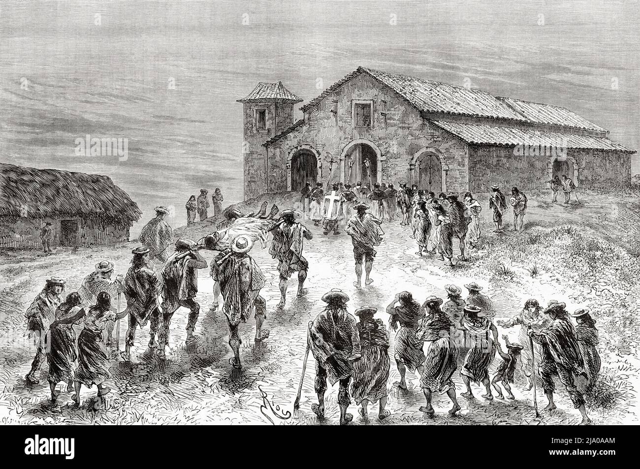 Traditional funeral in the Colombian town of Tuquerres. Nariño ...