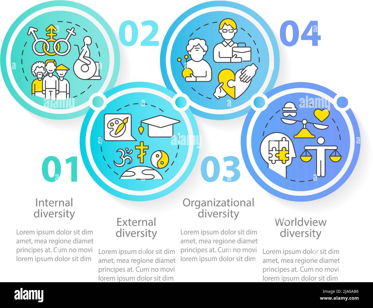 Workplace diversity circle infographic template Stock Vector Image ...