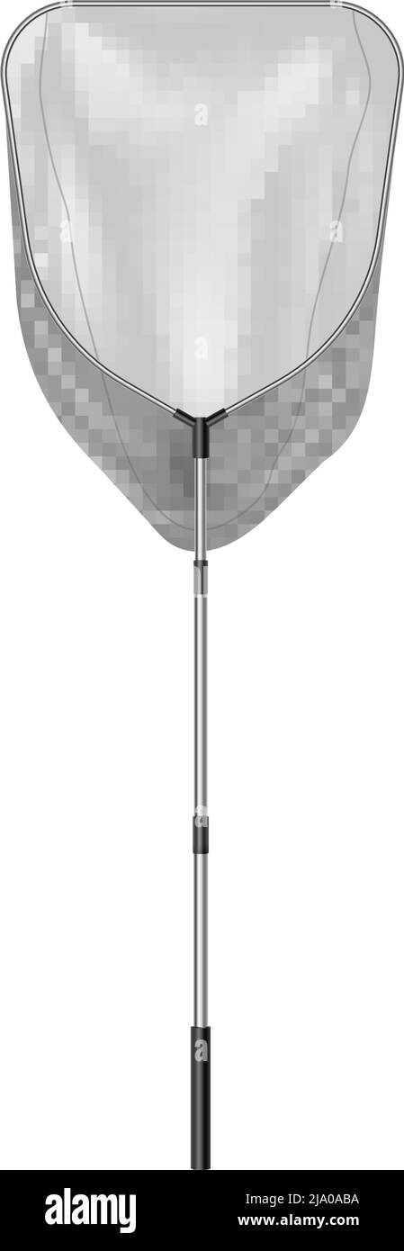 Fishing equipment realistic composition with isolated image of hoop net ...