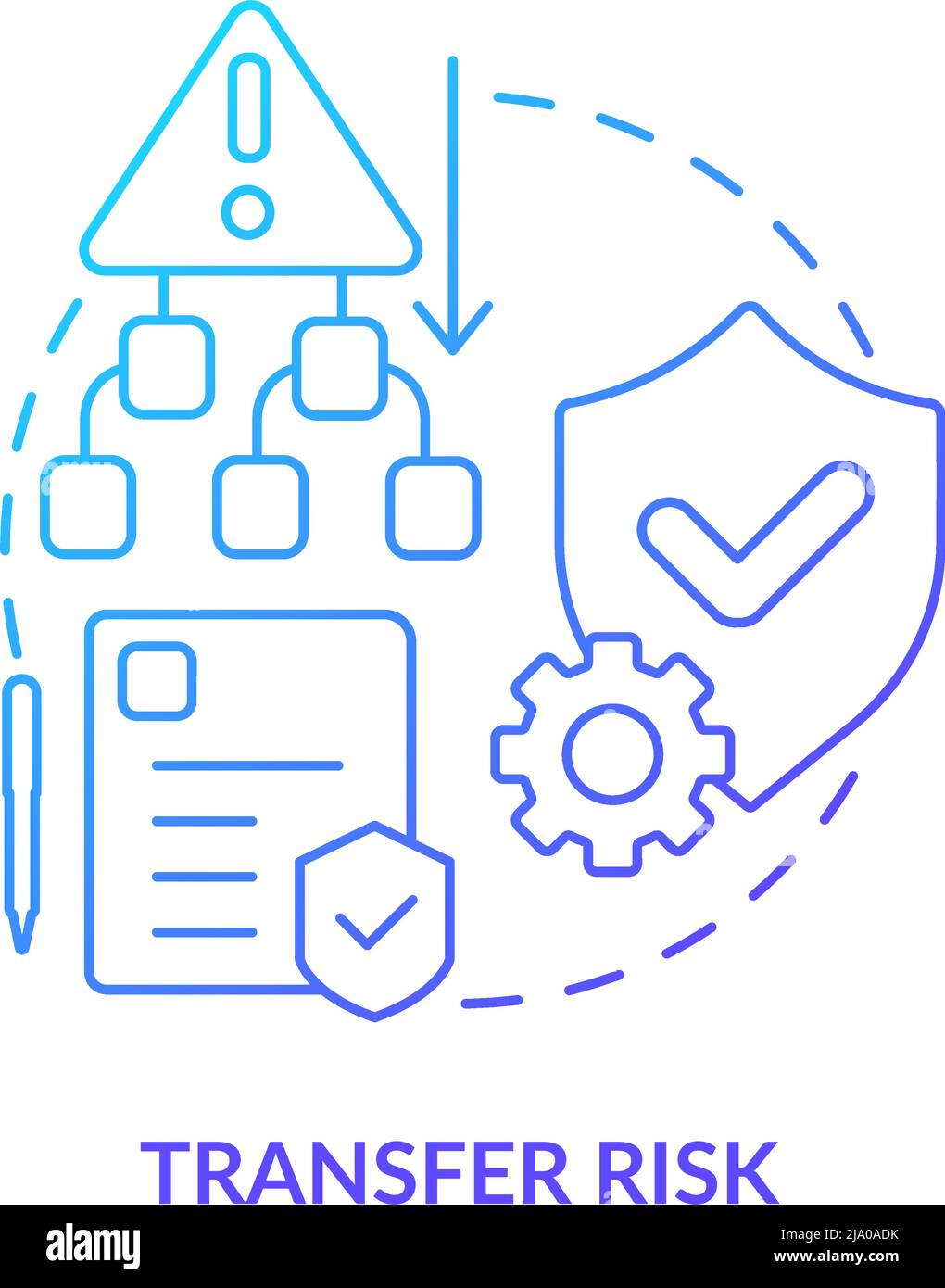 Risk assessment reduction icon Stock Vector Images - Alamy