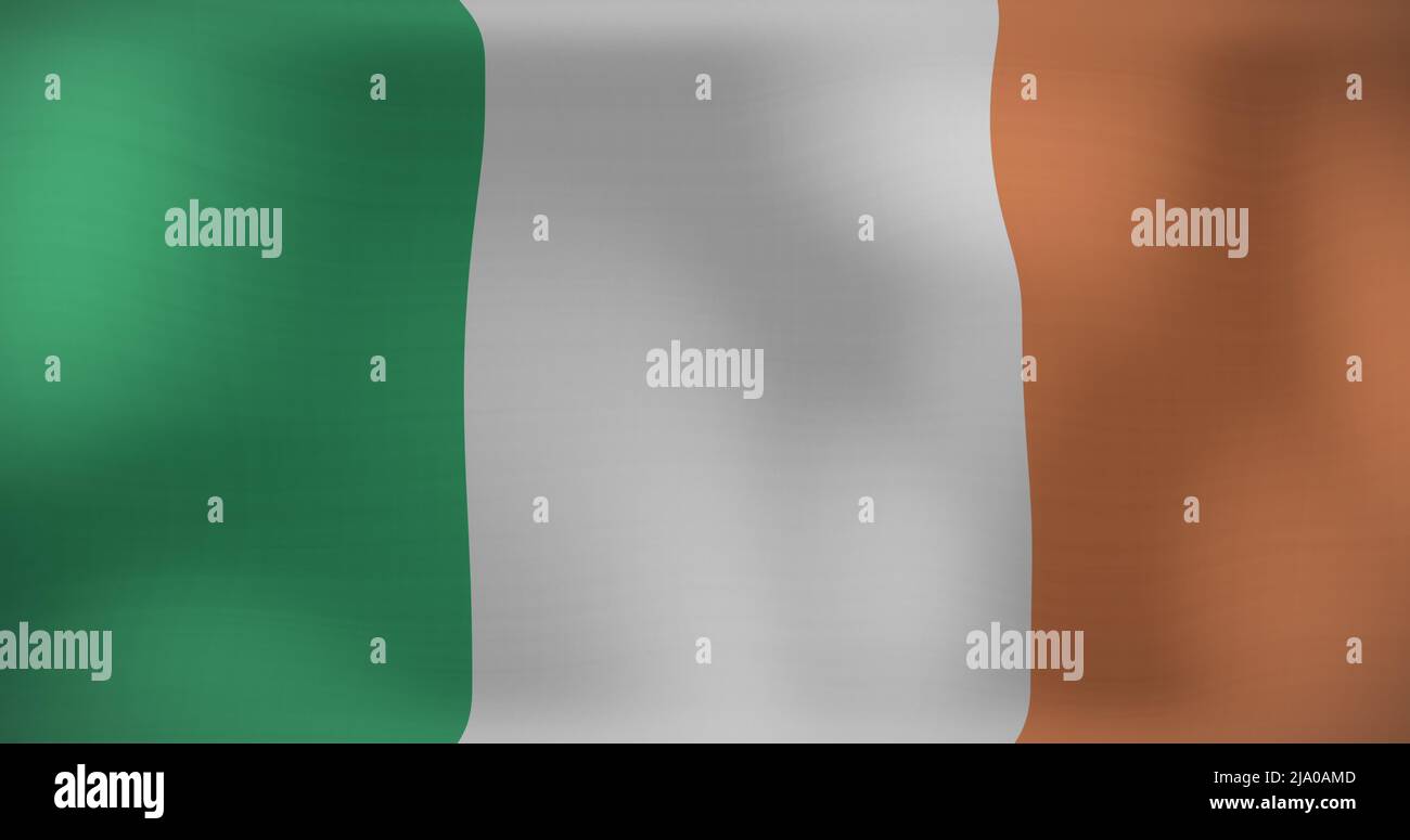 Waving ireland flag hi-res stock photography and images - Alamy