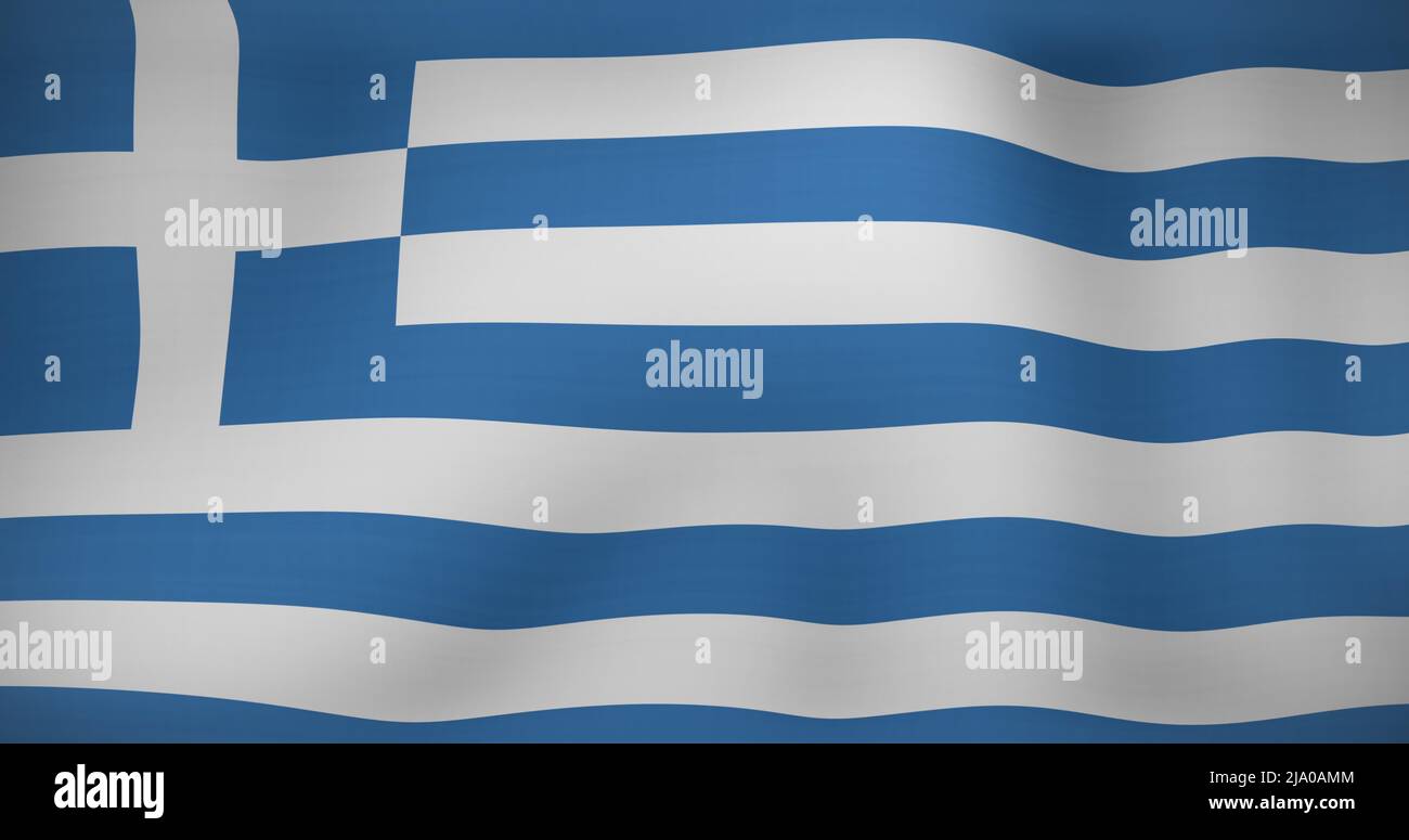Greece national country flag waving hi-res stock photography and images ...